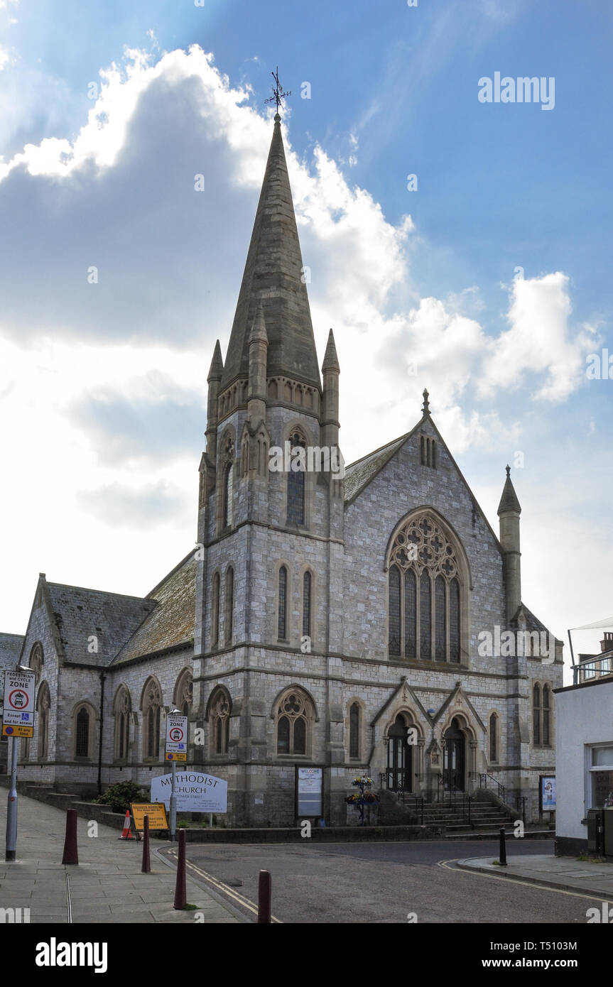 Methodist Church, Tower Street, Exmouth, Devon, England, UK Stock Photo ...