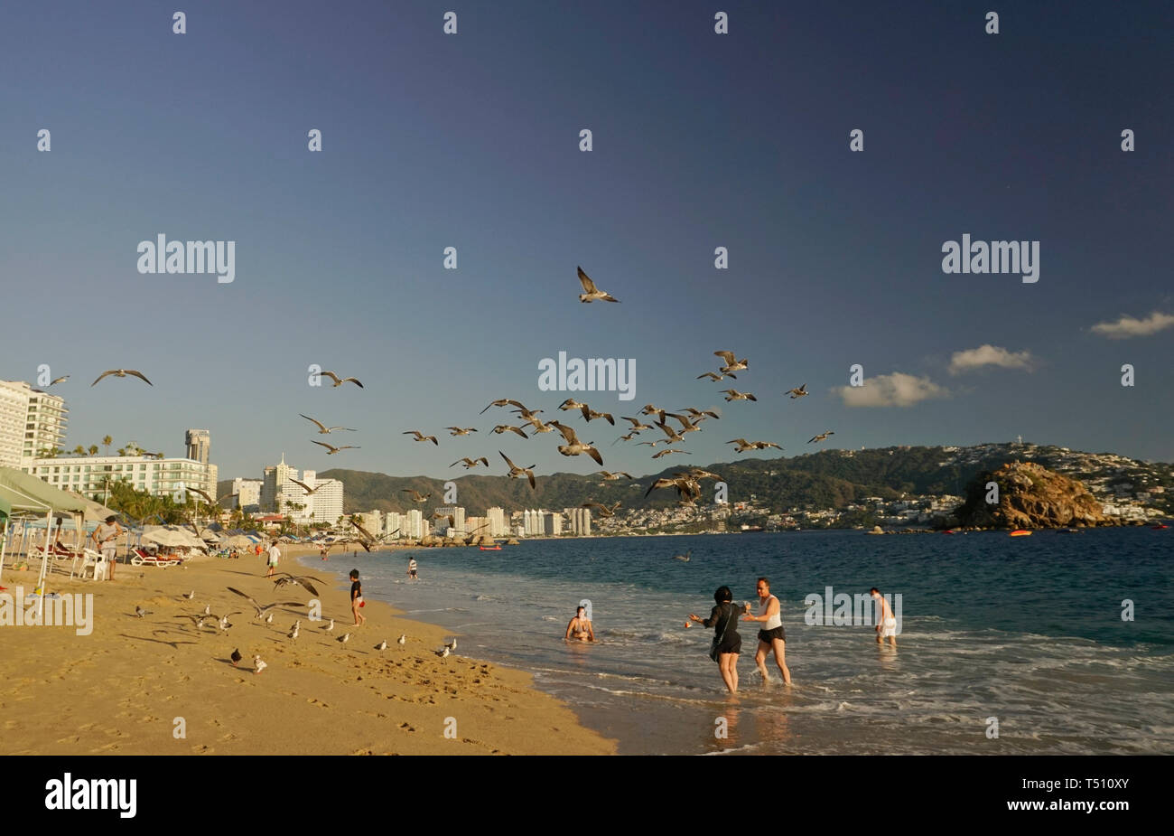 Playa Condesa, Acapulco Bay and the Pacific Ocean, Acapulco, Mexico ...