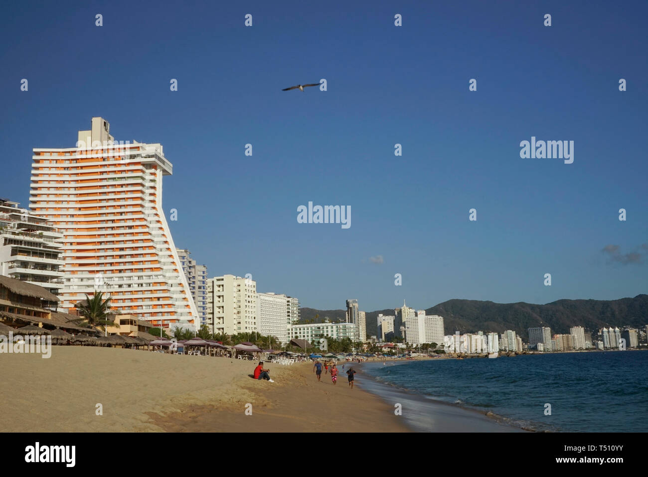 Playa Condesa, Acapulco Bay and the Pacific Ocean, Acapulco, Mexico ...