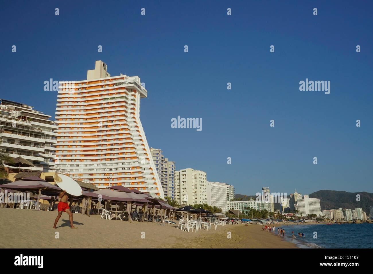Playa Condesa, Acapulco Bay and the Pacific Ocean, Acapulco, Mexico ...