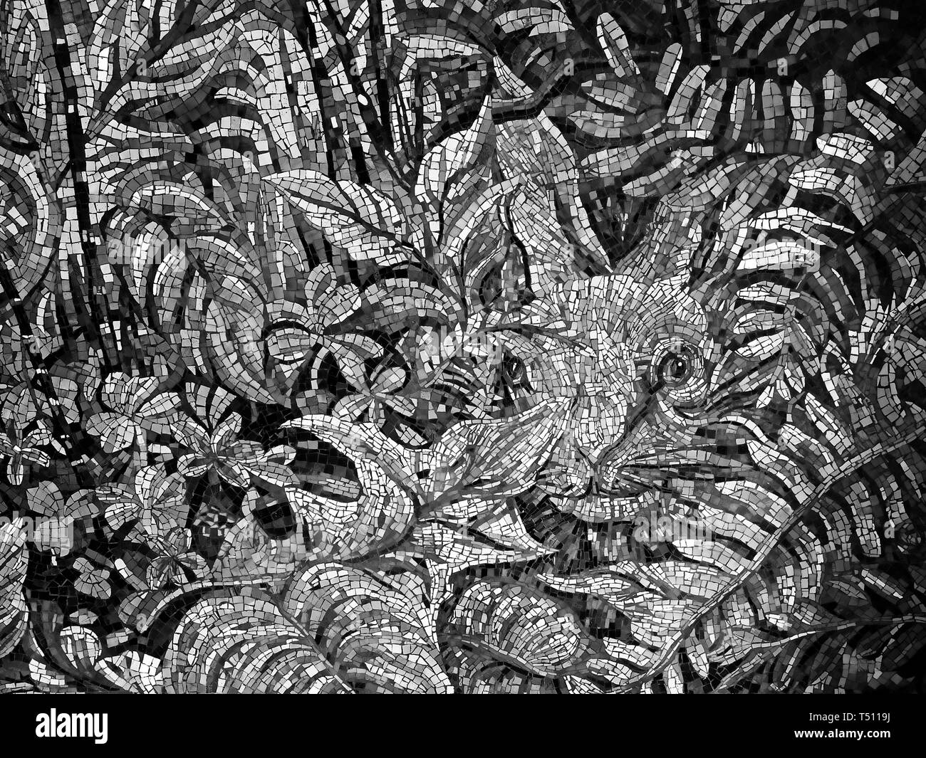 Detail roman floor mosaic Black and White Stock Photos & Images - Alamy