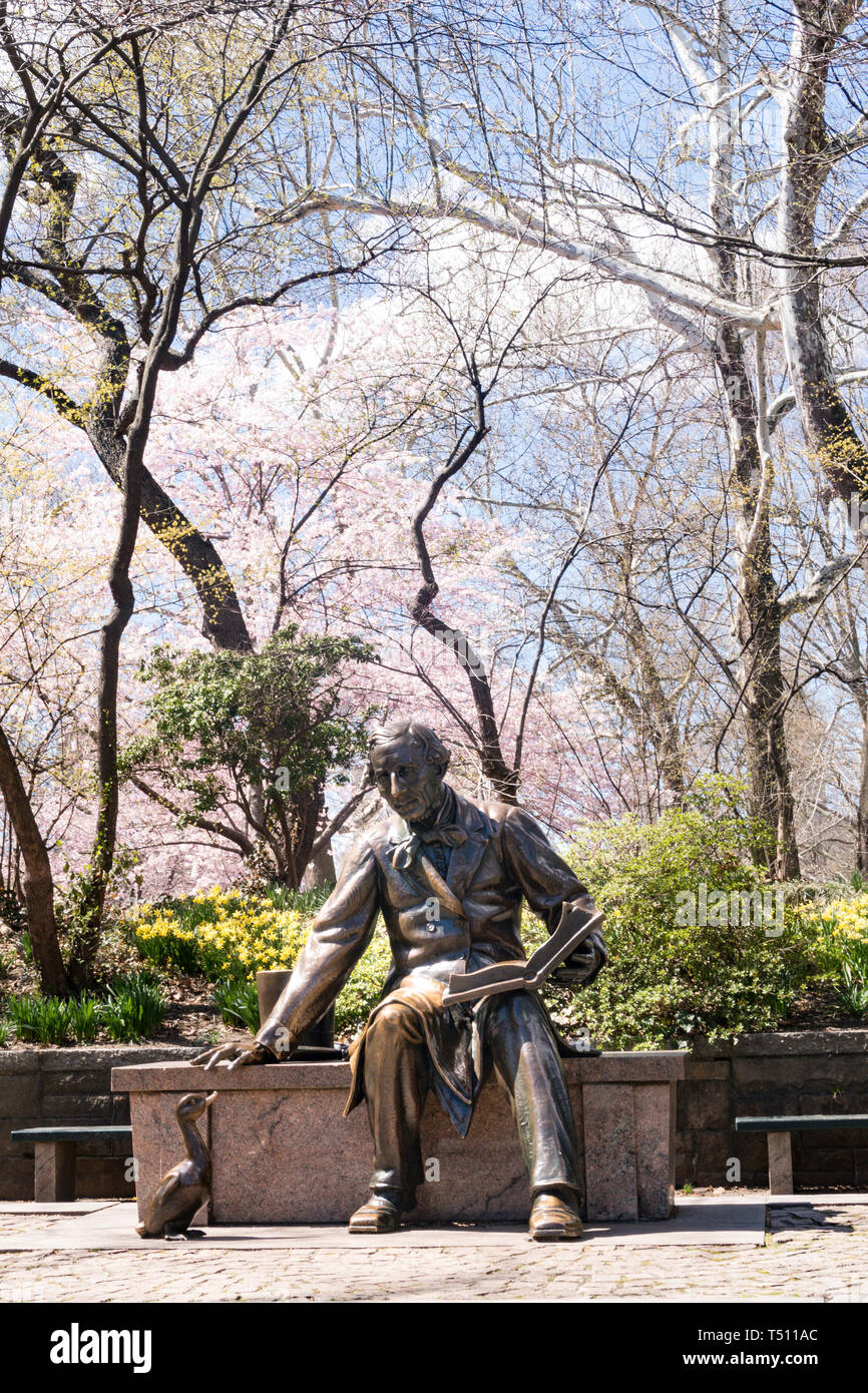 Hans Christian Anderson Statue is in Central Park, New York City, USA ...