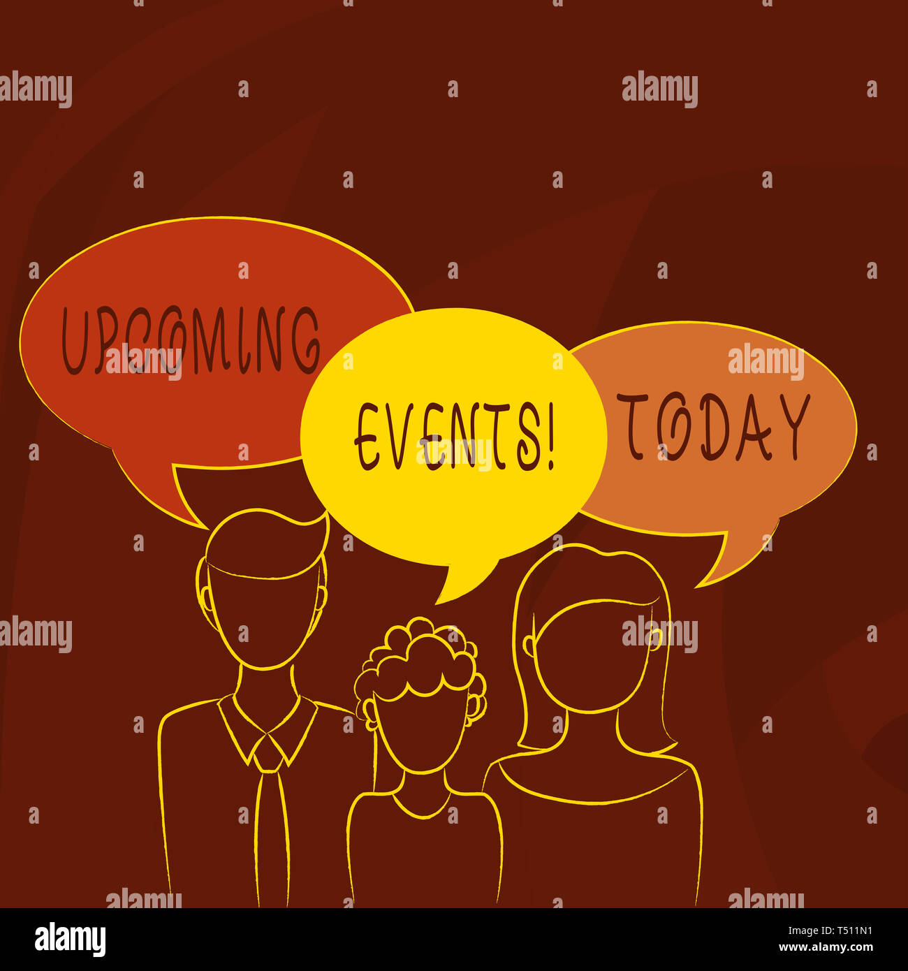 Conceptual hand writing showing Upcoming Events. Concept meaning thing ...