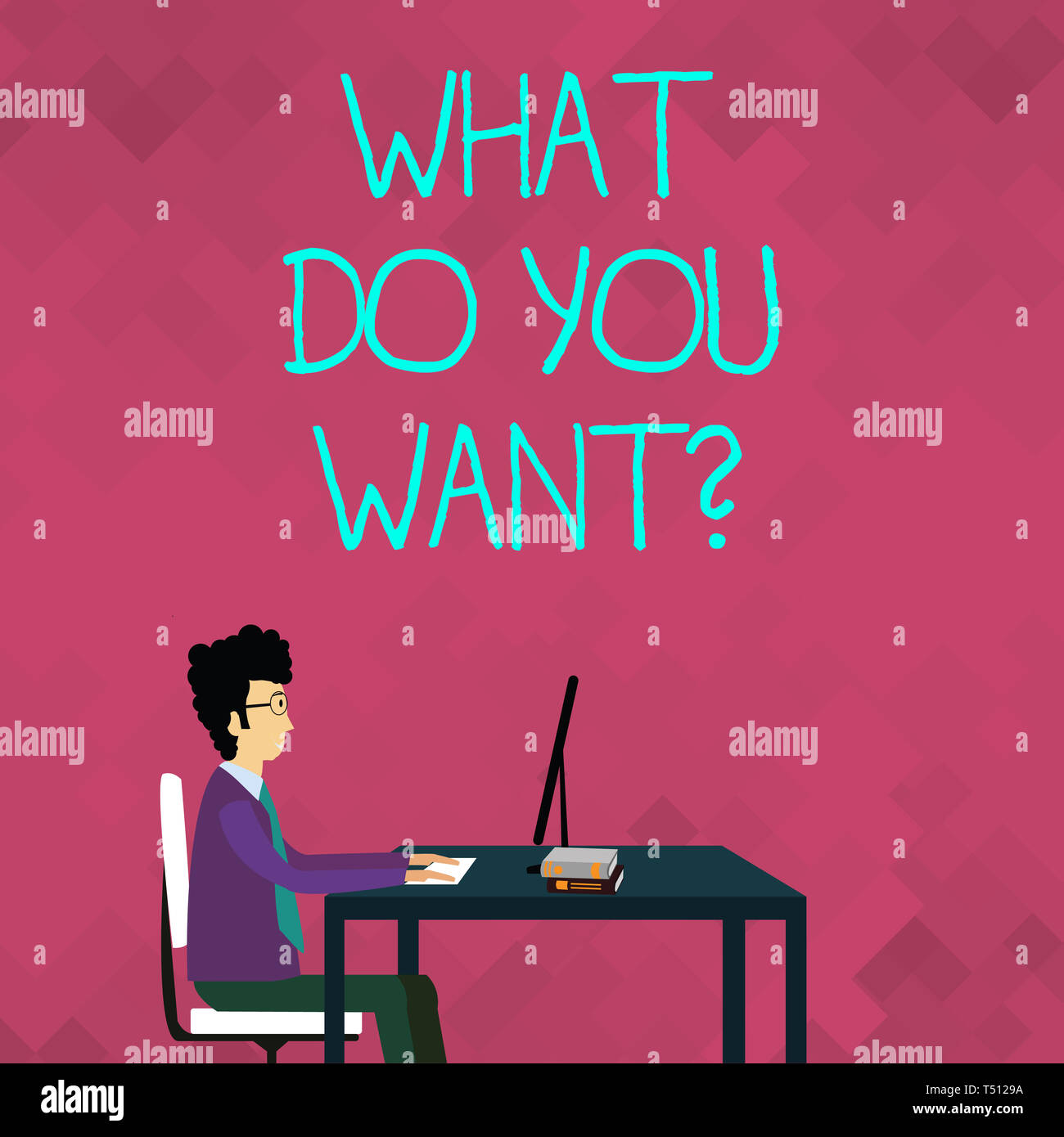 Word writing text What Do You Want Question. Business photo showcasing ...
