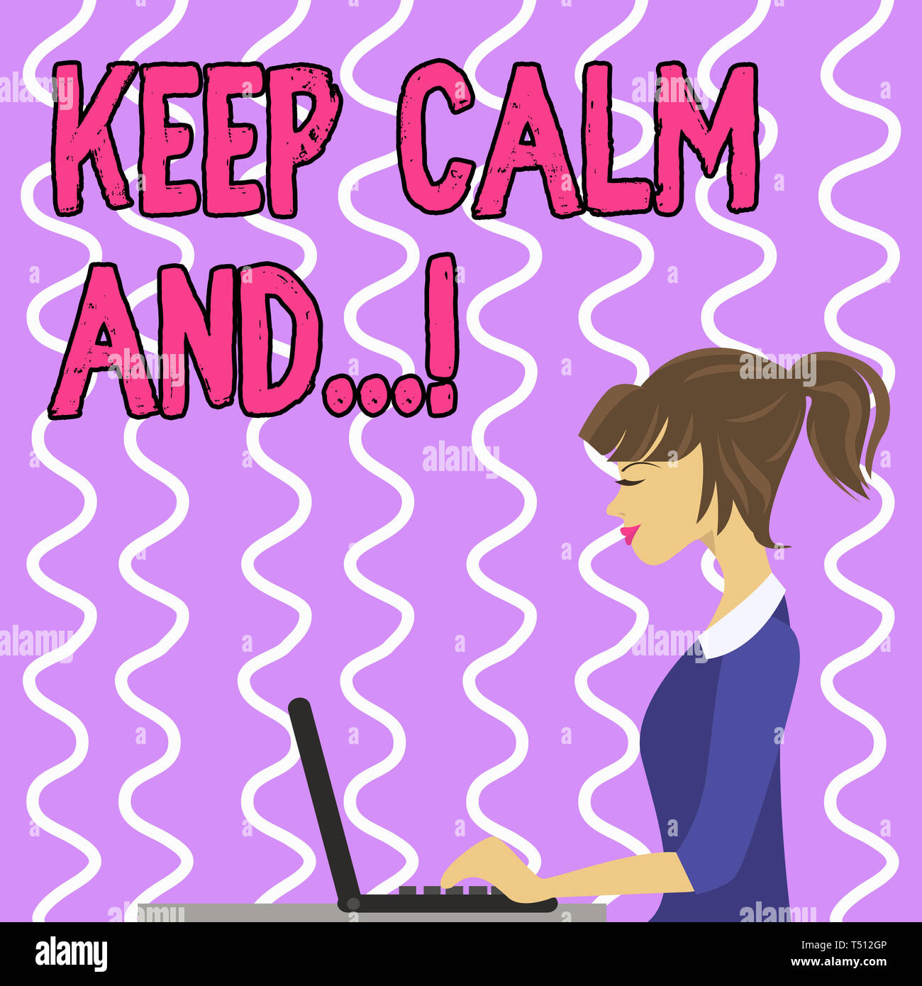 Conceptual hand writing showing Keep Calm And. Concept meaning ...
