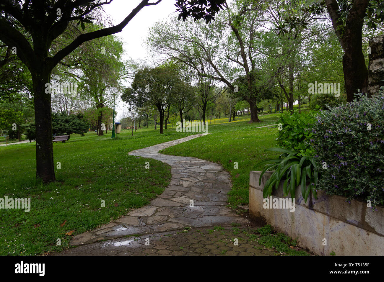 Pathway in the Doctor Morales´park Stock Photo - Alamy