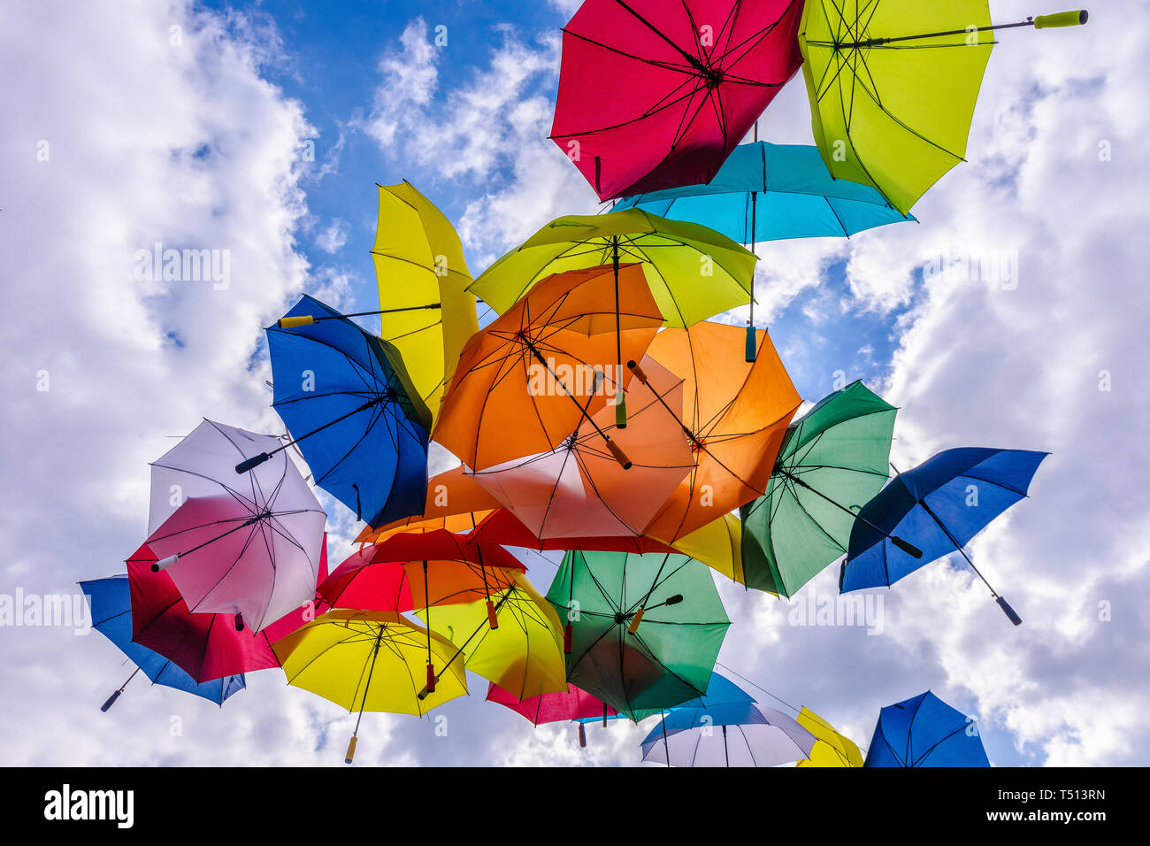 Floating umbrellas hi-res stock photography and images - Alamy