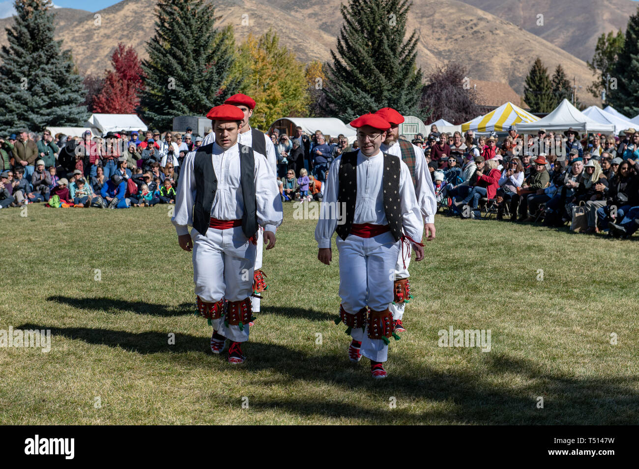 Basque dancers performing at Trailing of the Sheep Festival in Idaho ...