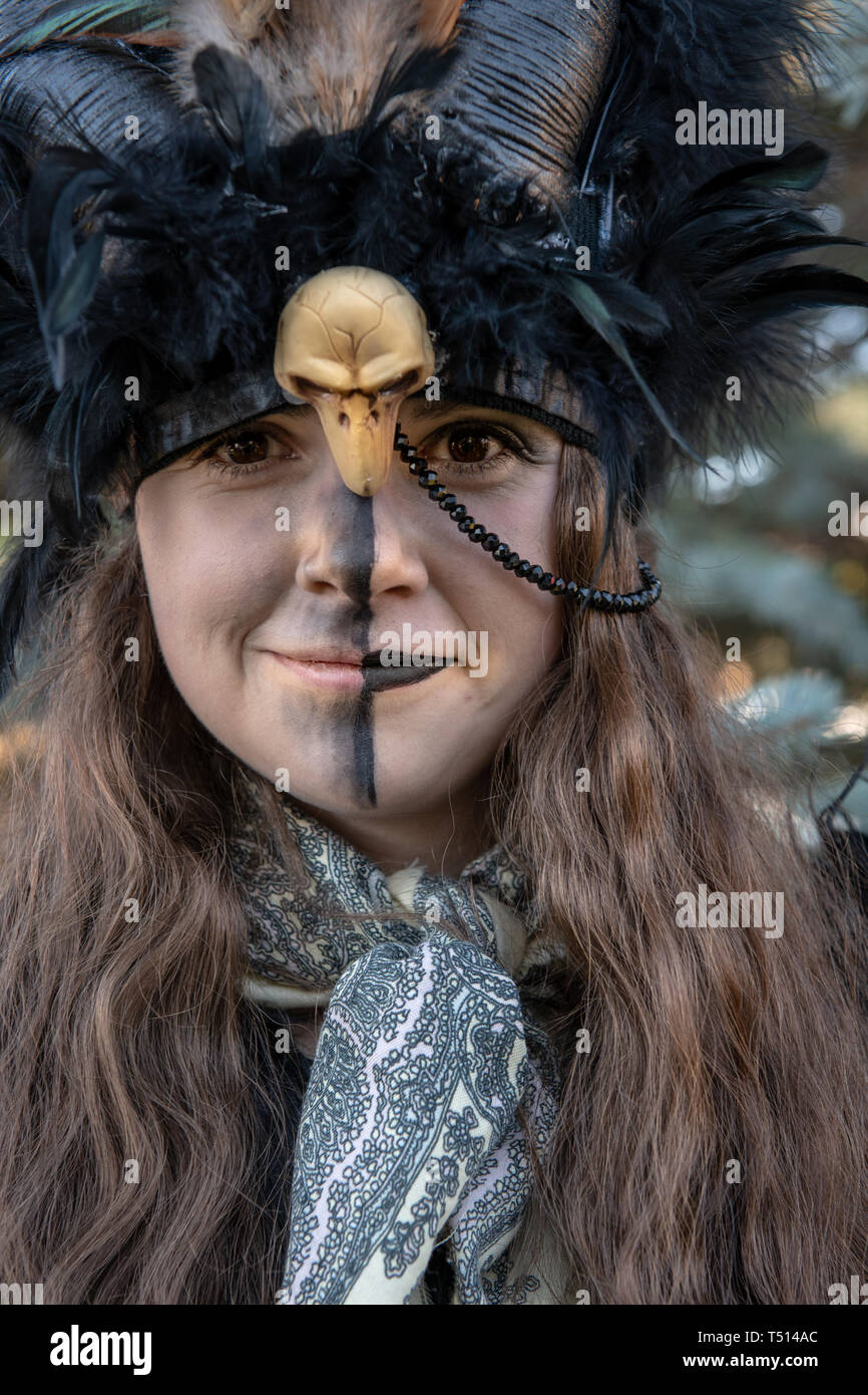 Black sheep dancer in cultural festival for Trailing of the Sheep in ...