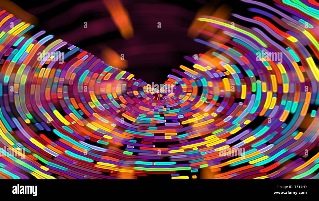 Colorful linear abstraction in the space, background with bright ...