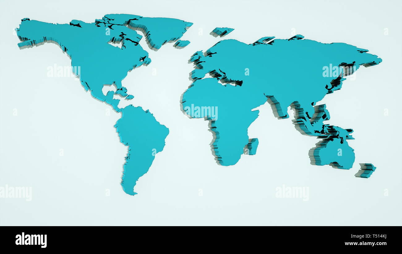 Global world map, 3d flat Earth map are on wall, globe worldmap symbol ...