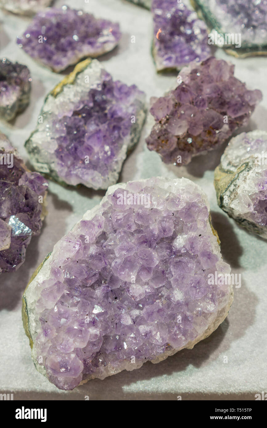 Inside of amathyst quartz geode. aquamarine natural quartz blue gem ...