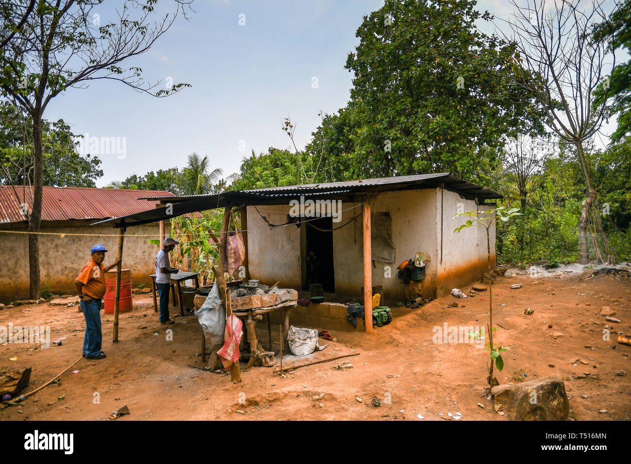 latin house in poor Guatemalan village Stock Photo - Alamy