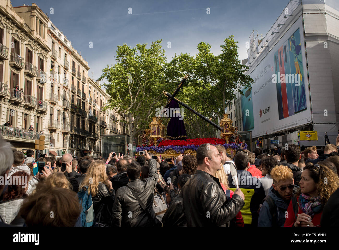 Procession of holy week in barcelona hi-res stock photography and ...