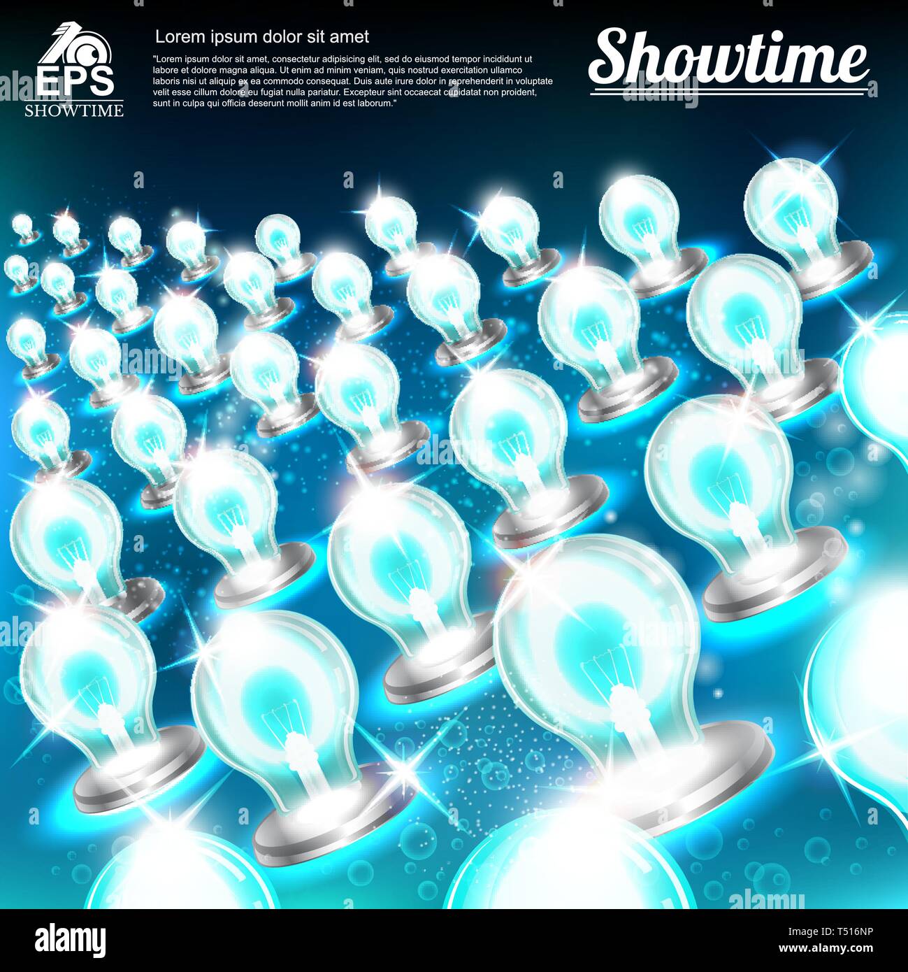 Abstract bright background with blue bulbs Stock Vector Image & Art - Alamy