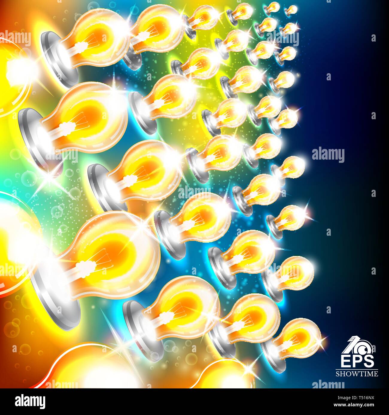 Spotlight bulbs on stage show Stock Vector Images - Alamy