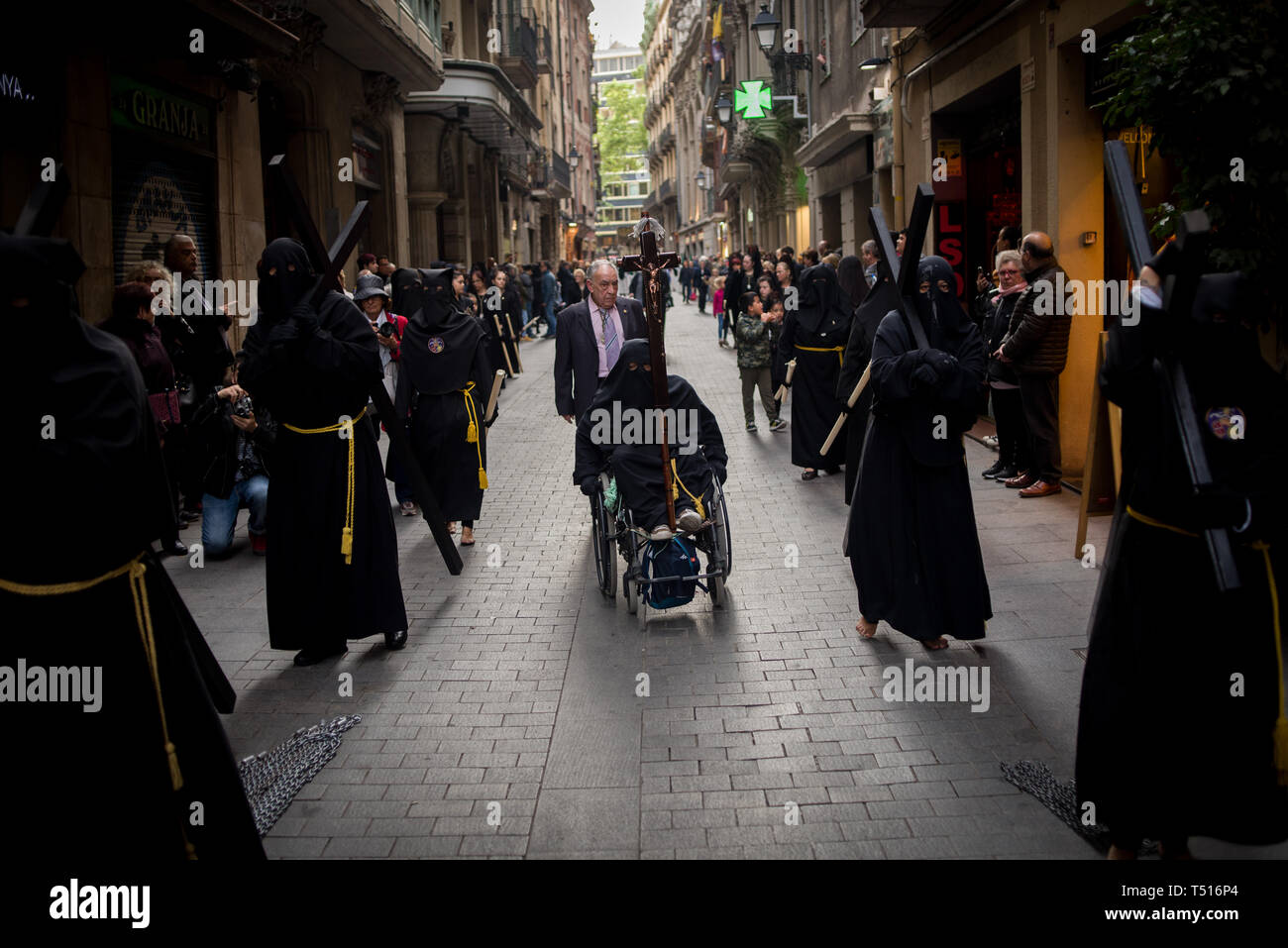 Procession of holy week in barcelona hi-res stock photography and ...