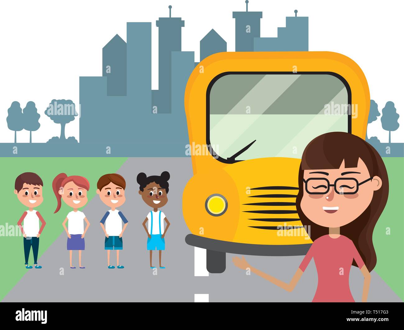 Teacher With A Bus