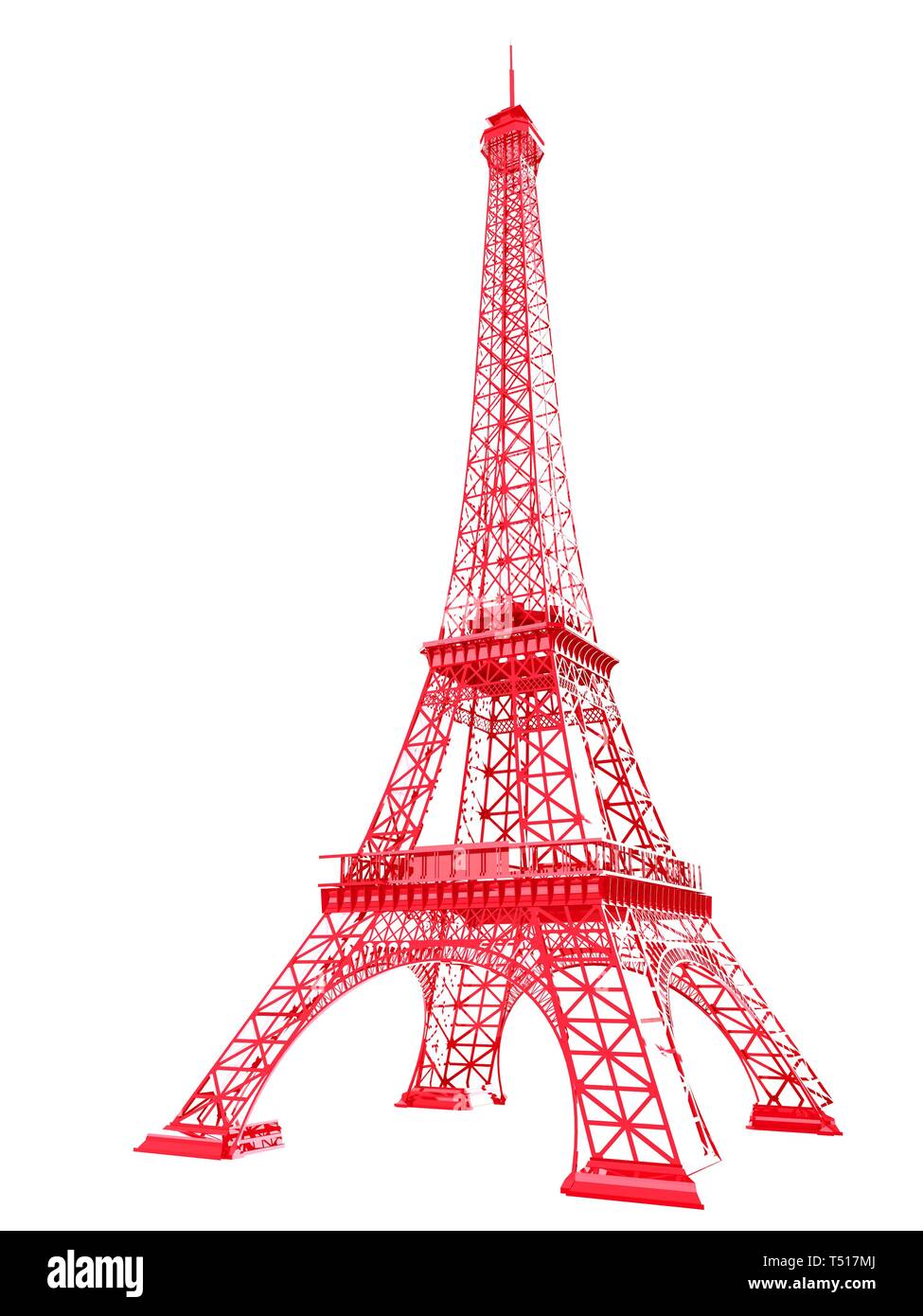 3d Eiffel Tower render Stock Photo - Alamy