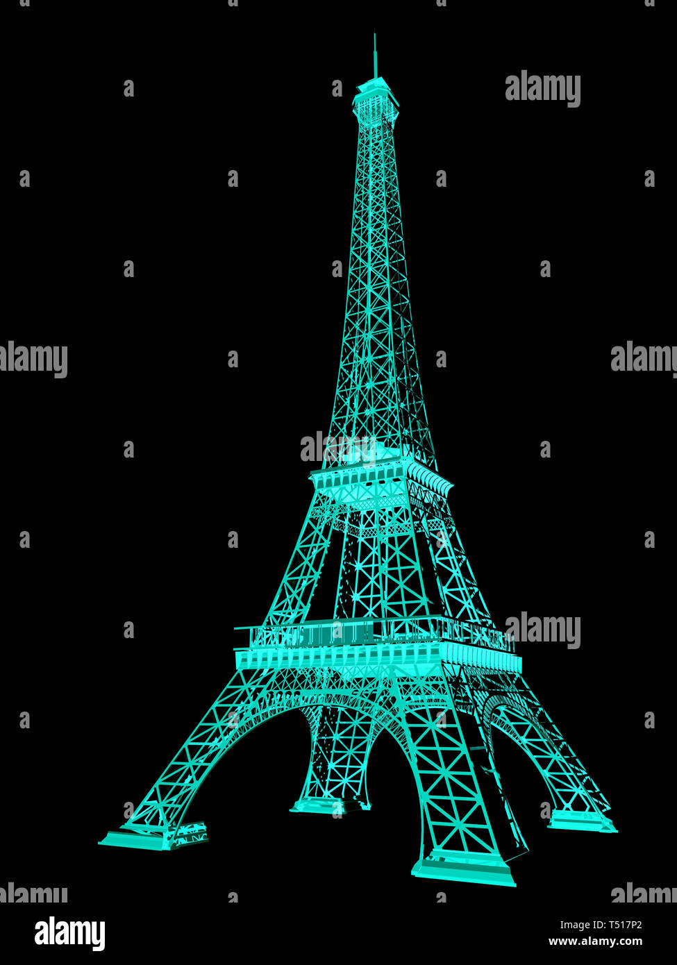 3d Eiffel Tower render Stock Photo - Alamy