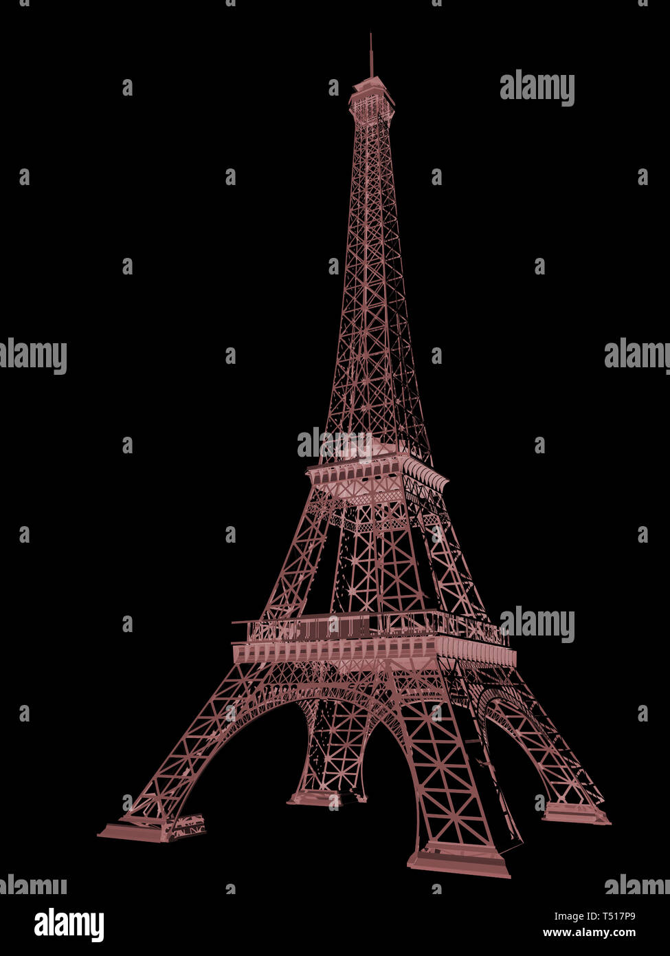 3d Eiffel Tower render Stock Photo - Alamy
