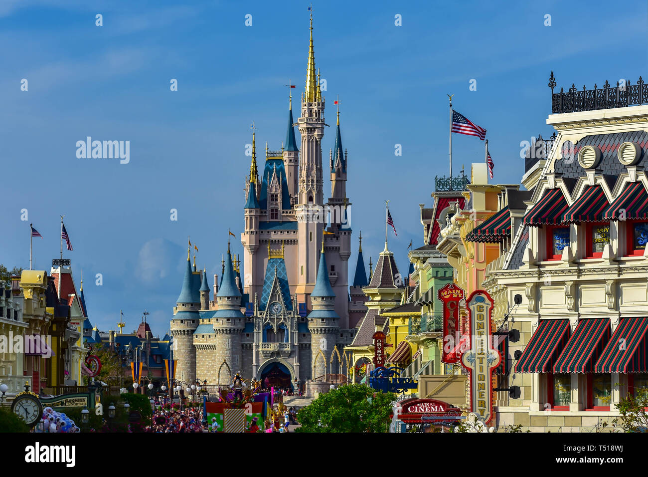 Orlando, Florida. March 19, 2019. Panoramic view of Main Street and ...