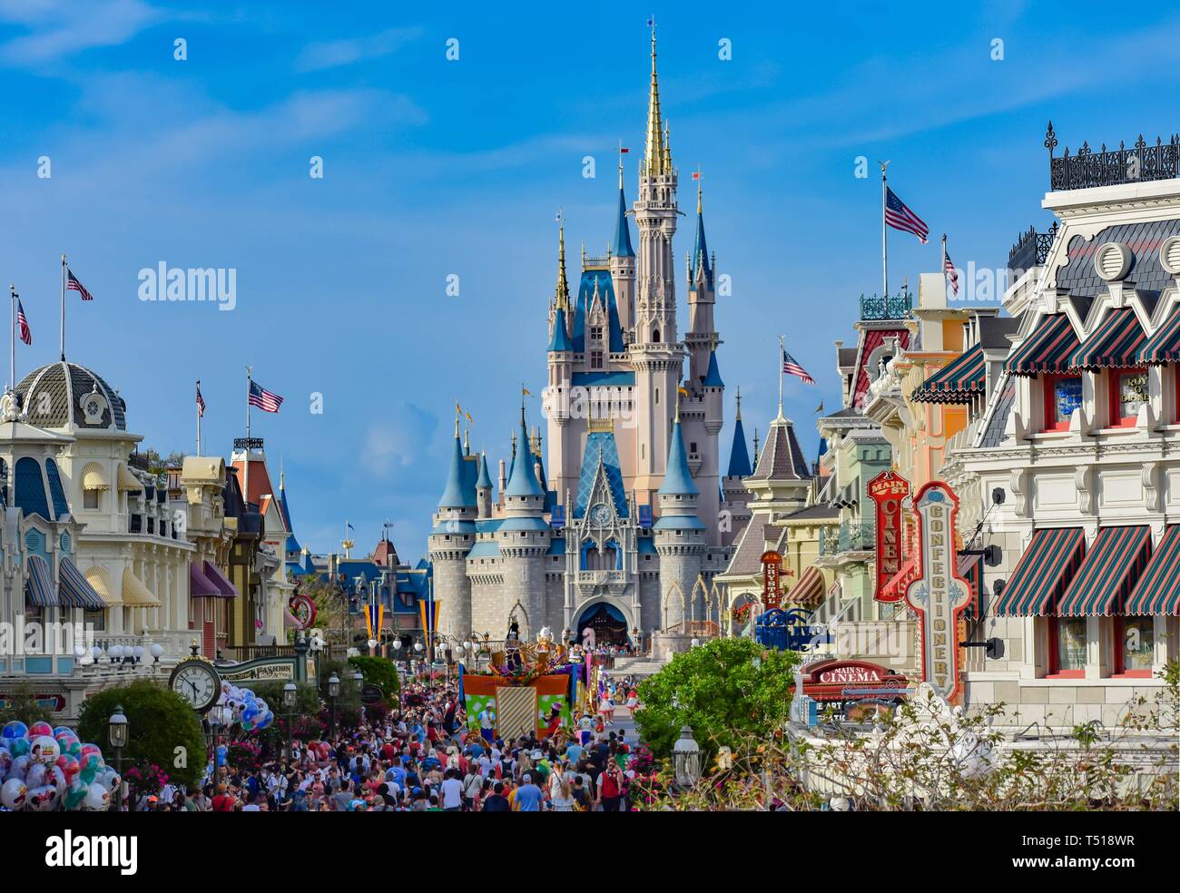 Orlando, Florida. March 19, 2019. Panoramic view of Main Street and ...