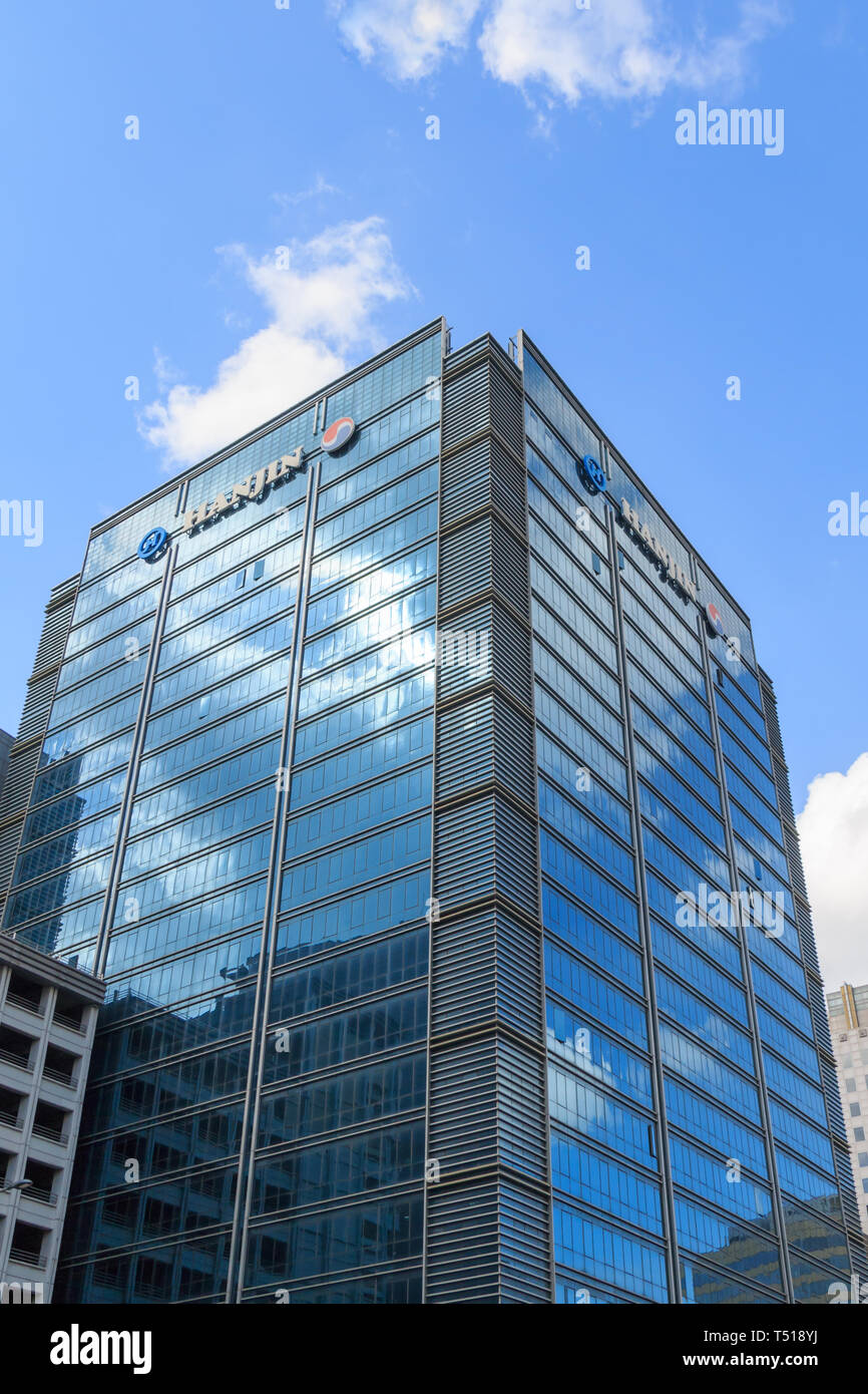 Seoul, Korea - Mar 30 2019: Hanjin building located in seoul is the ...