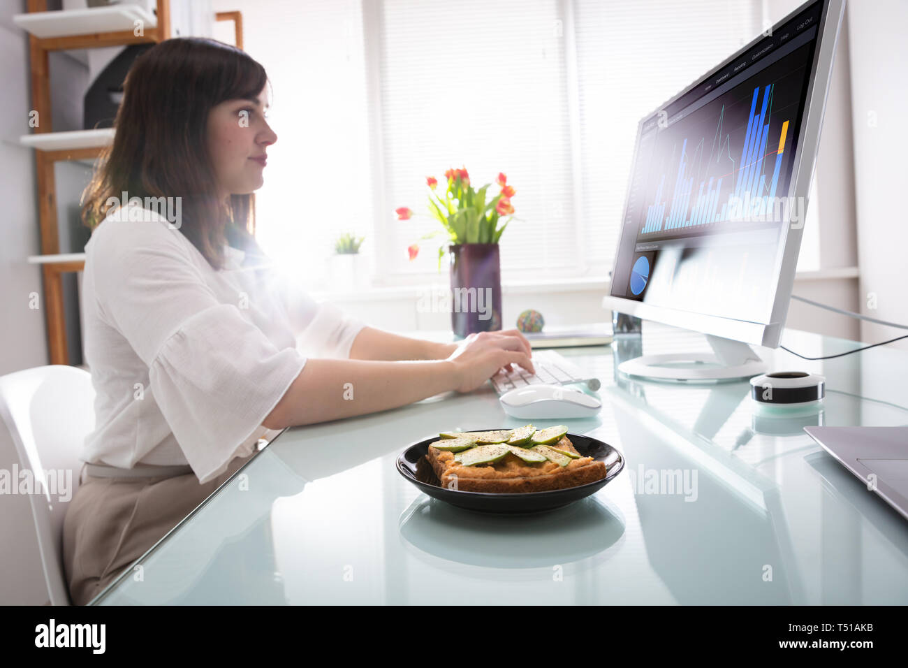 Office healthy food desk chair hi-res stock photography and images - Alamy