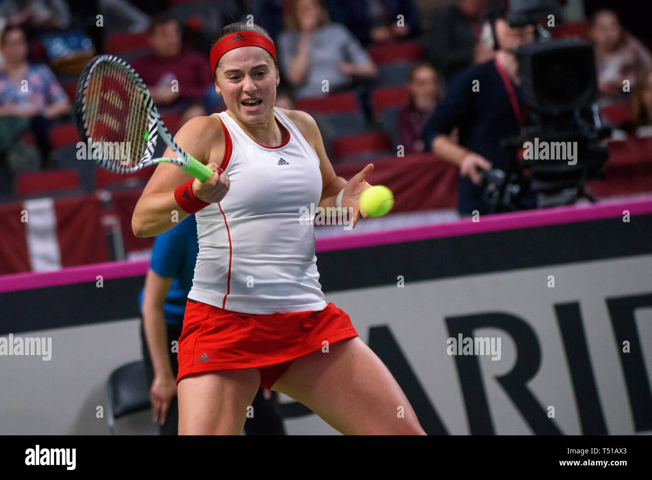 19.04.2019. RIGA, LATVIA. FEDCUP BNP Paribas, The World Cup of Tennis ...