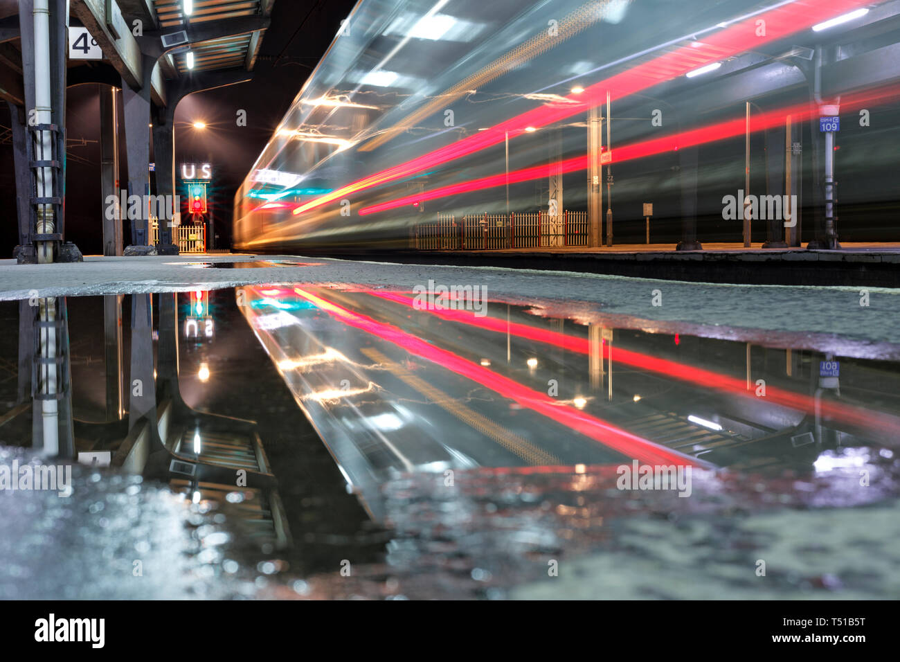 Northern rail class 158 express sprinter train at Preston railway ...