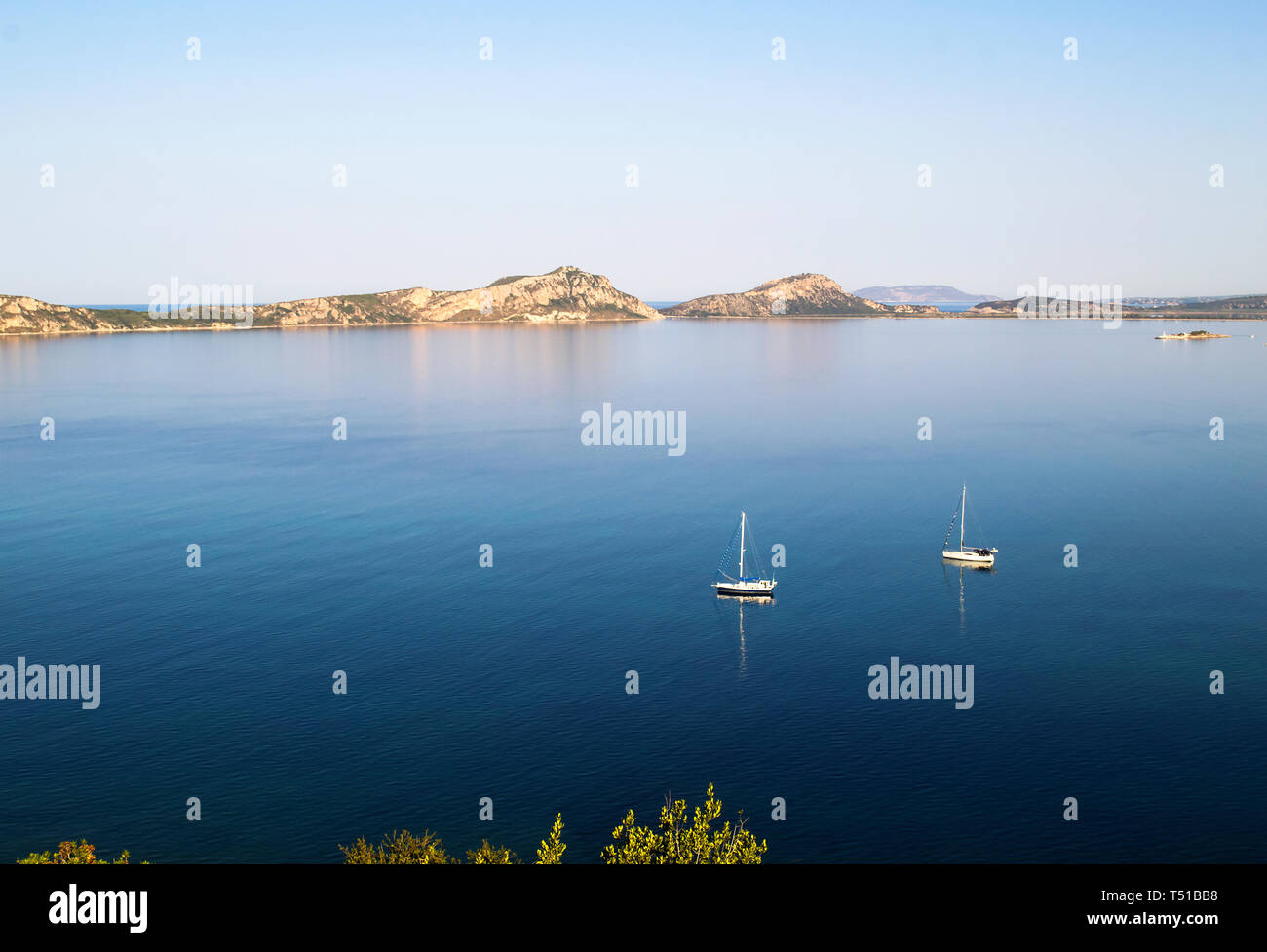 landscape of Pylos Messinia Peloponnese Greece Stock Photo - Alamy