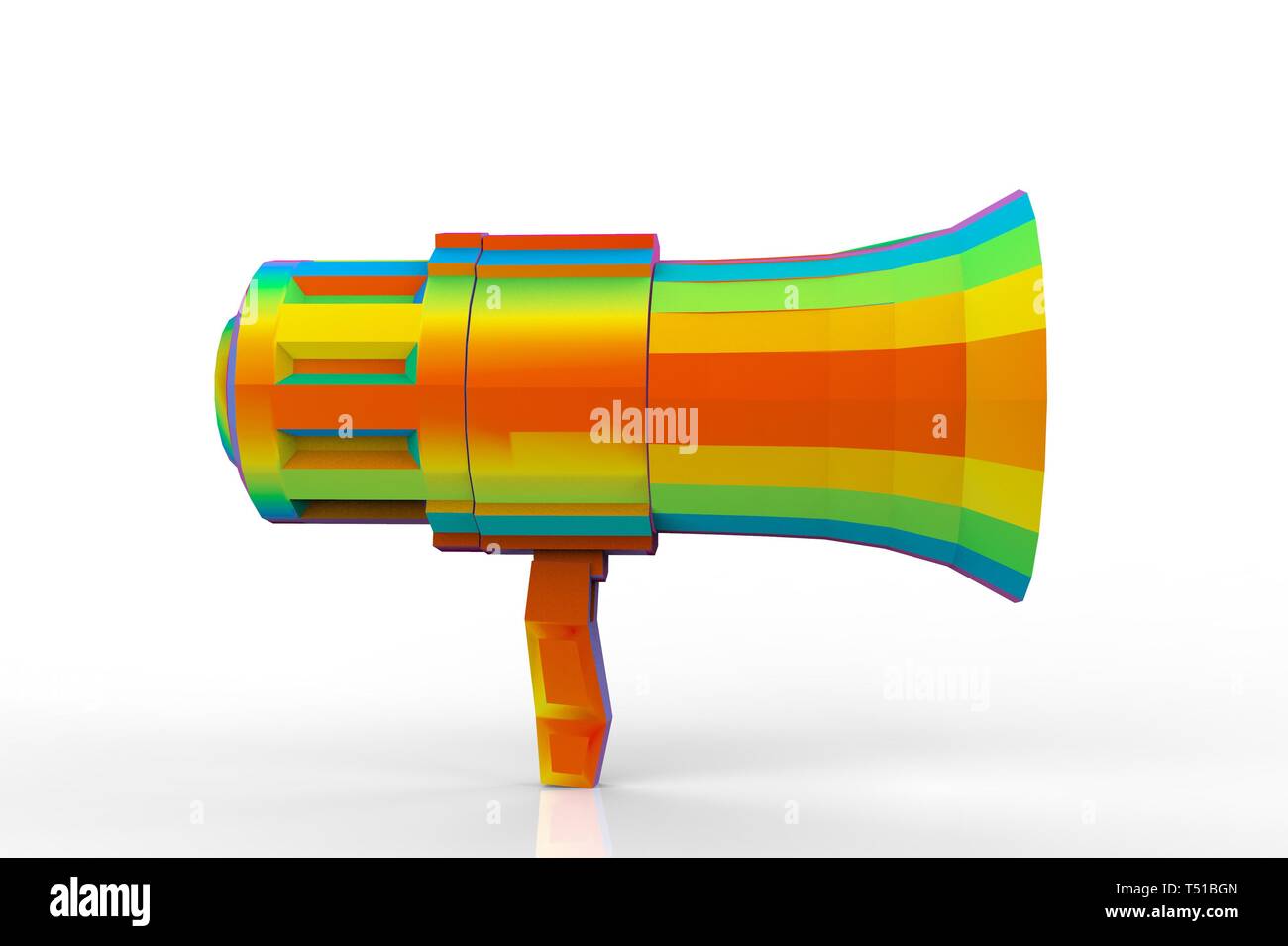 Bullhorn 3d rendering Stock Photo - Alamy