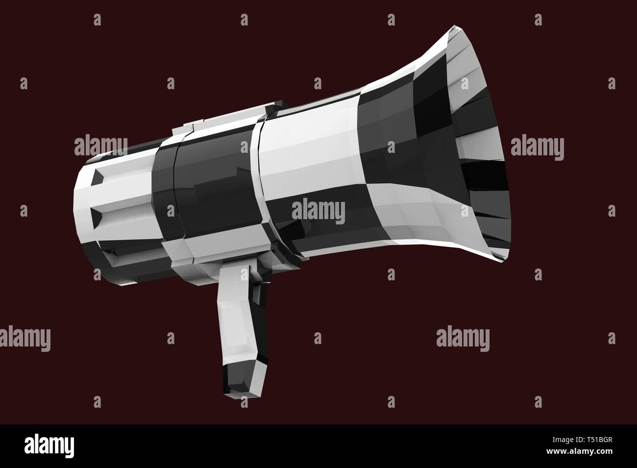 Bullhorn 3d rendering Stock Photo - Alamy