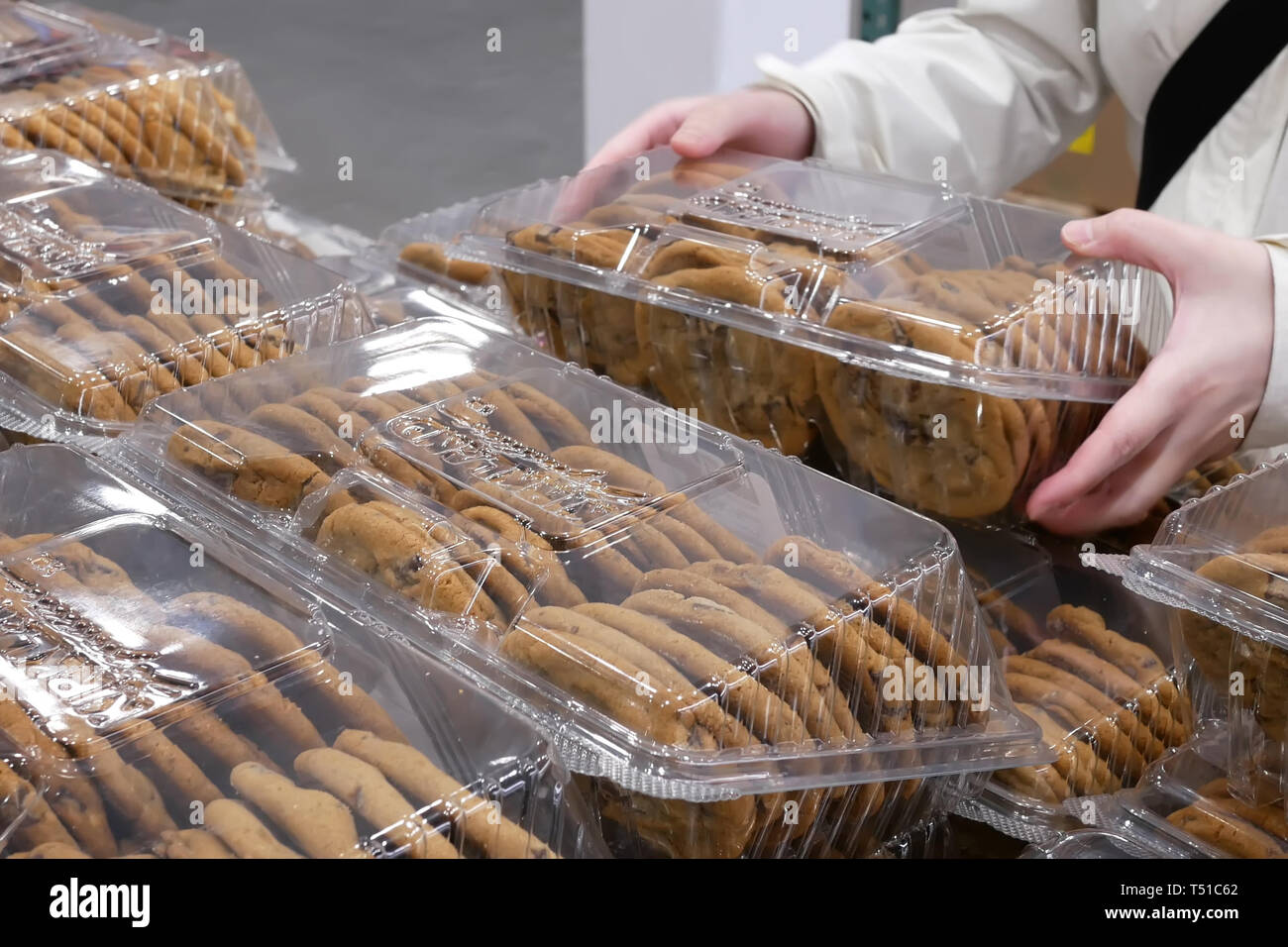 Coquitlam, BC, Canada - February 20, 2019 : Motion of people buying ...