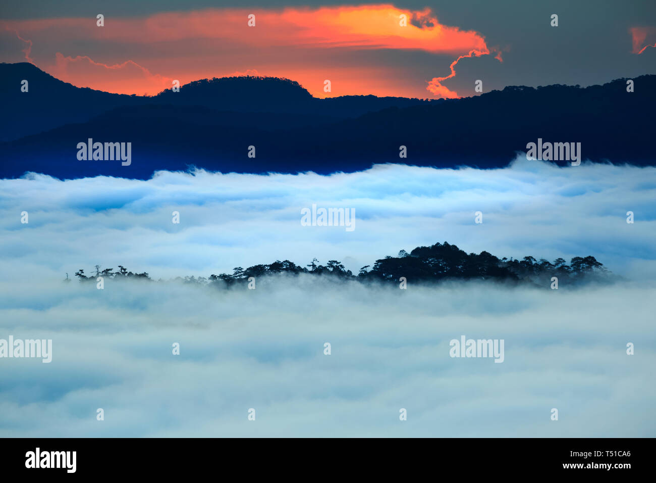 Beautiful images of the radiant dawn with reflecting rays through the ...
