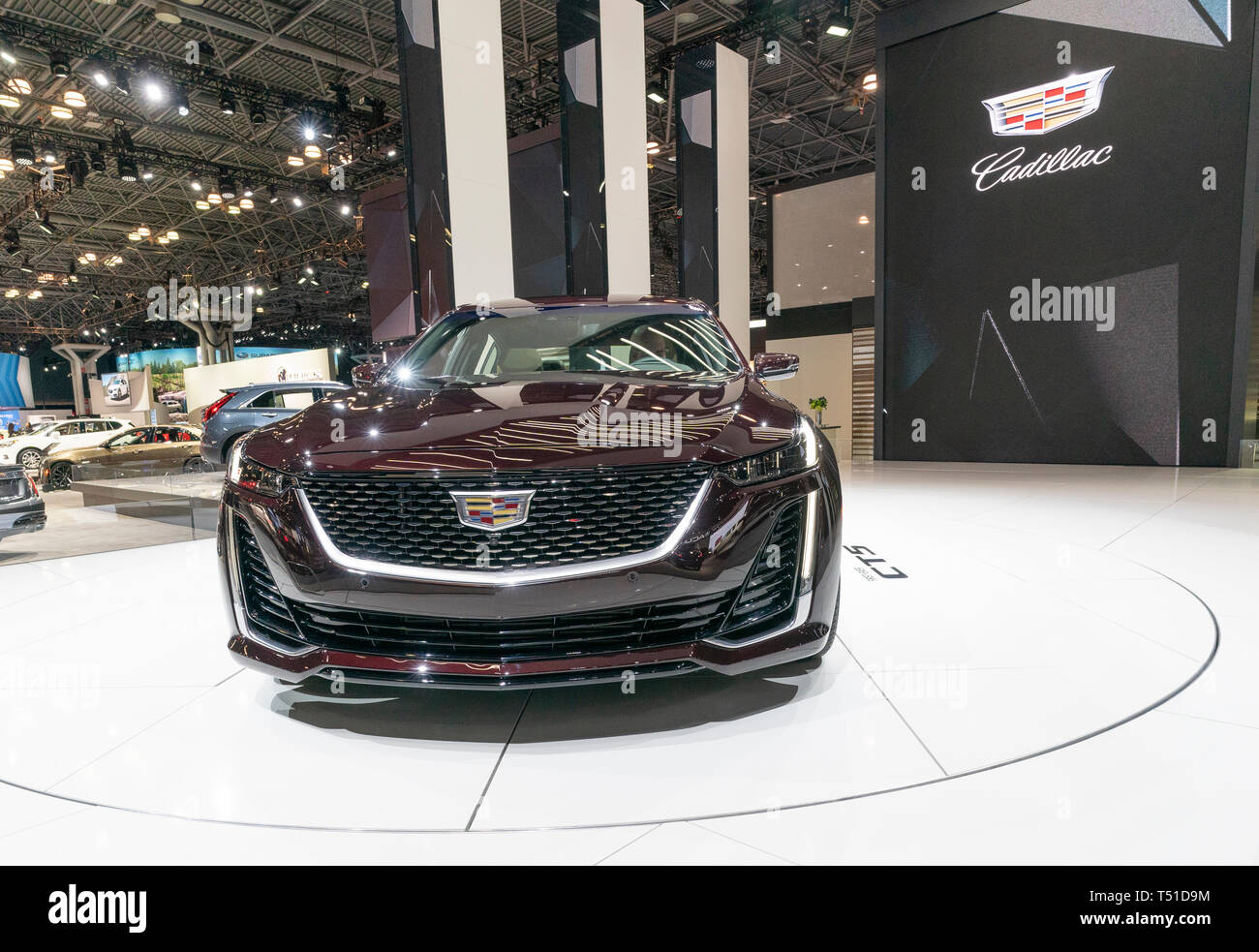New York, NY - April 18, 2019: Cadillac CT5 on display at Cadillac ...