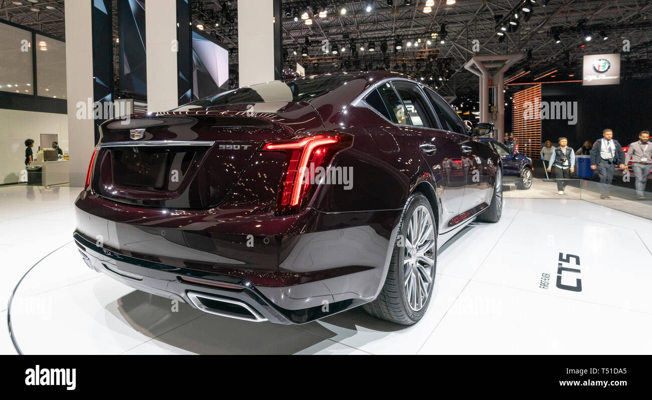New York, NY - April 18, 2019: Cadillac CT5 on display at Cadillac ...