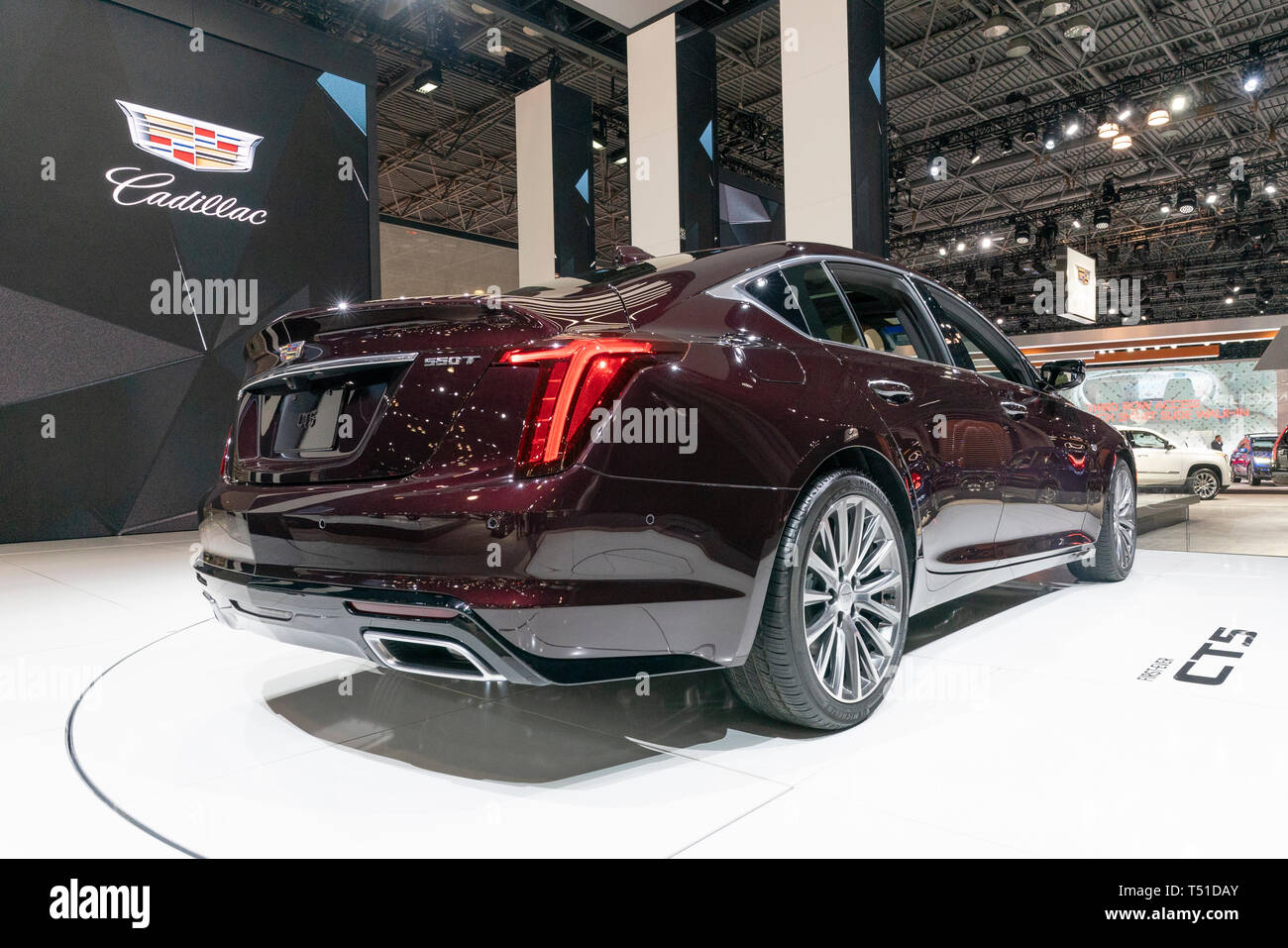 New York, NY - April 18, 2019: Cadillac CT5 on display at Cadillac ...