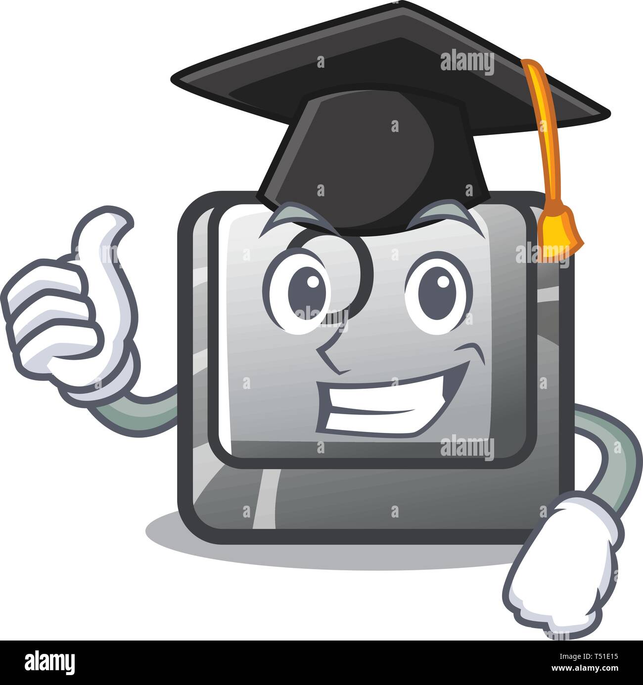 Graduation button O on a game character Stock Vector Image & Art - Alamy