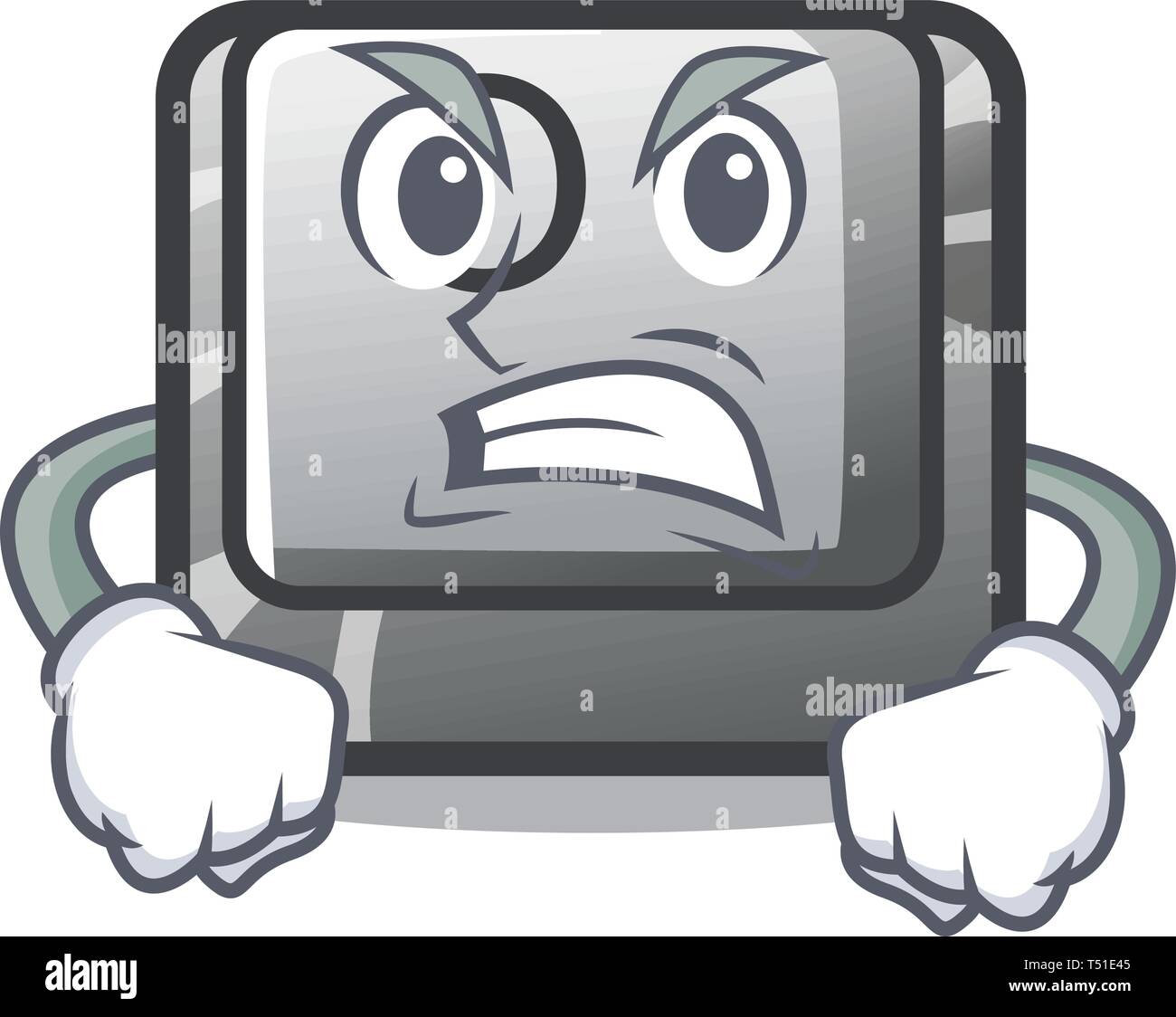 Angry button O in the cartoon shape Stock Vector Image & Art - Alamy