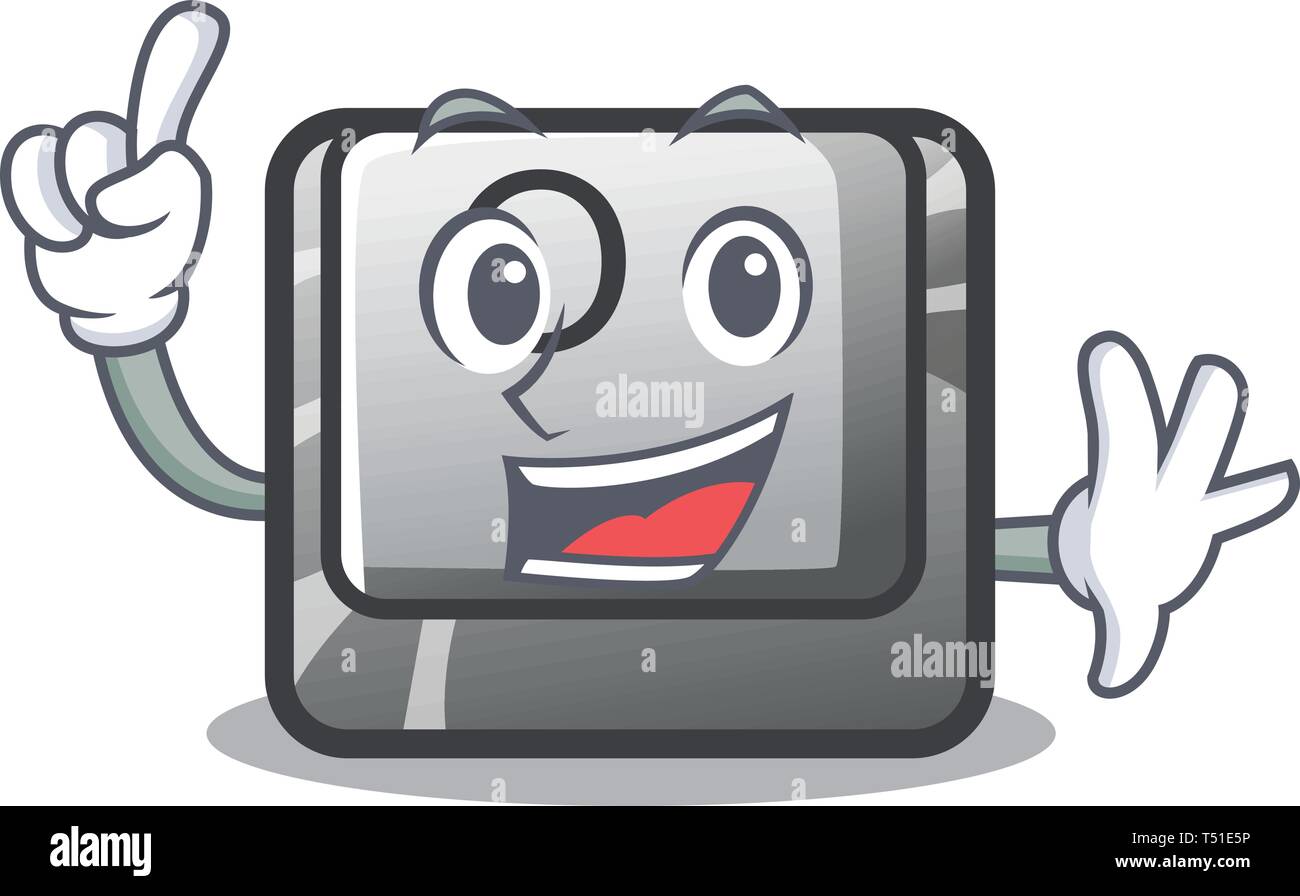 Finger O button installed on mascot computer Stock Vector Image & Art ...
