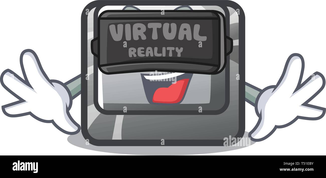 Virtual reality button P isolated with the character Stock Vector Image ...