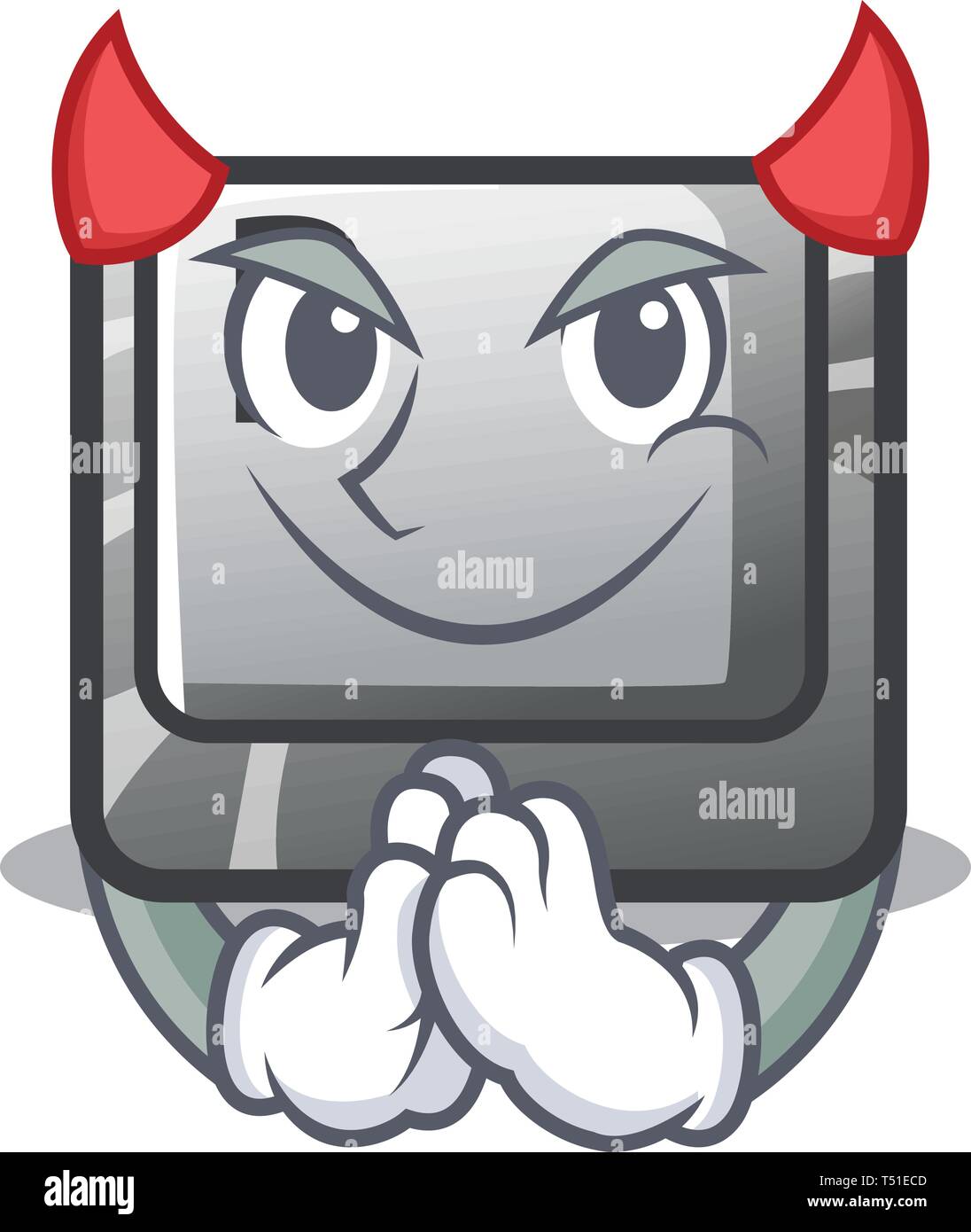 Devil button P isolated with the character Stock Vector Image & Art - Alamy