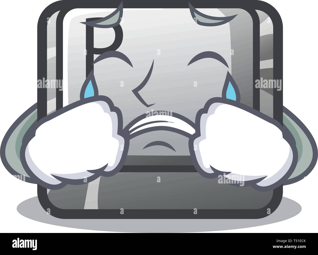 Crying button P isolated with the character Stock Vector Image & Art ...