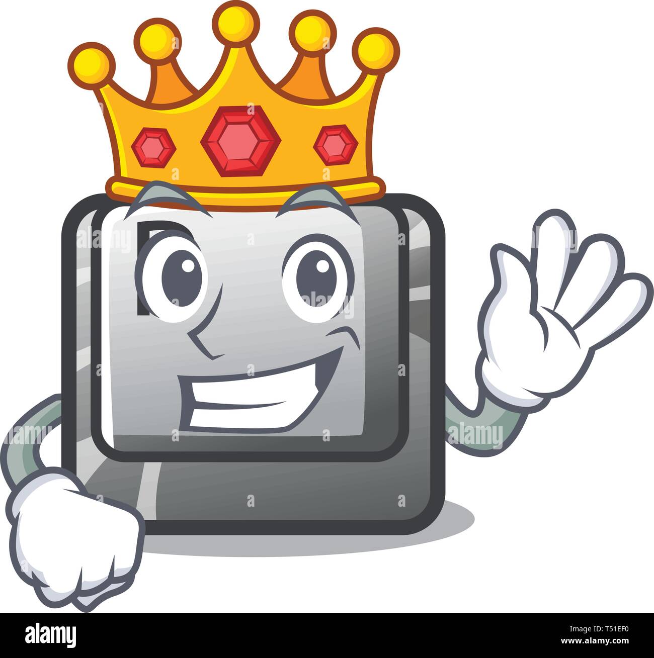 King button P on a game cartoon Stock Vector Image & Art - Alamy
