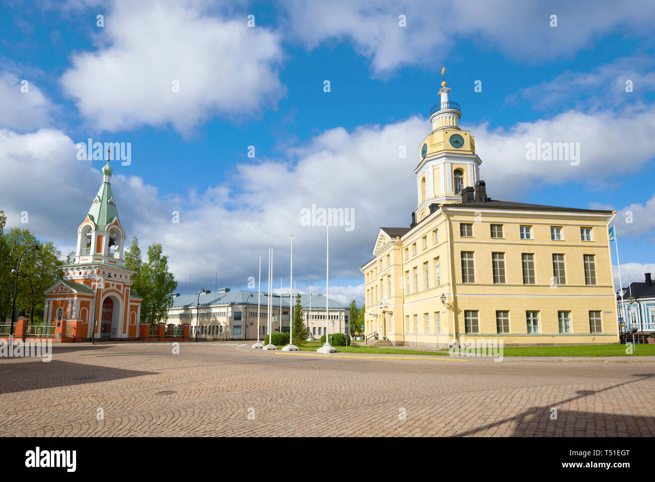 Old Town Hall and the bell tower of the Church of the Apostles Peter ...