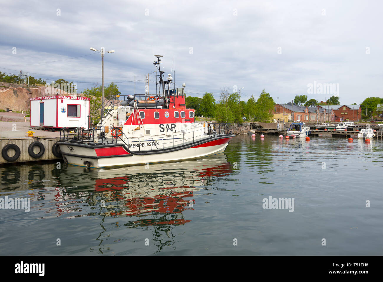 HANKO, FINLAND - JUNE 11, 2017: Marine search and rescue boat "Hebe" in ...