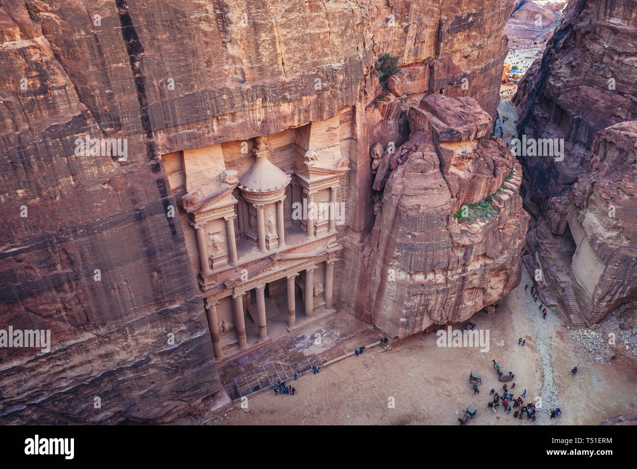 Al Khazneh temple - The Treasury in Petra archaeological city in Jordan ...