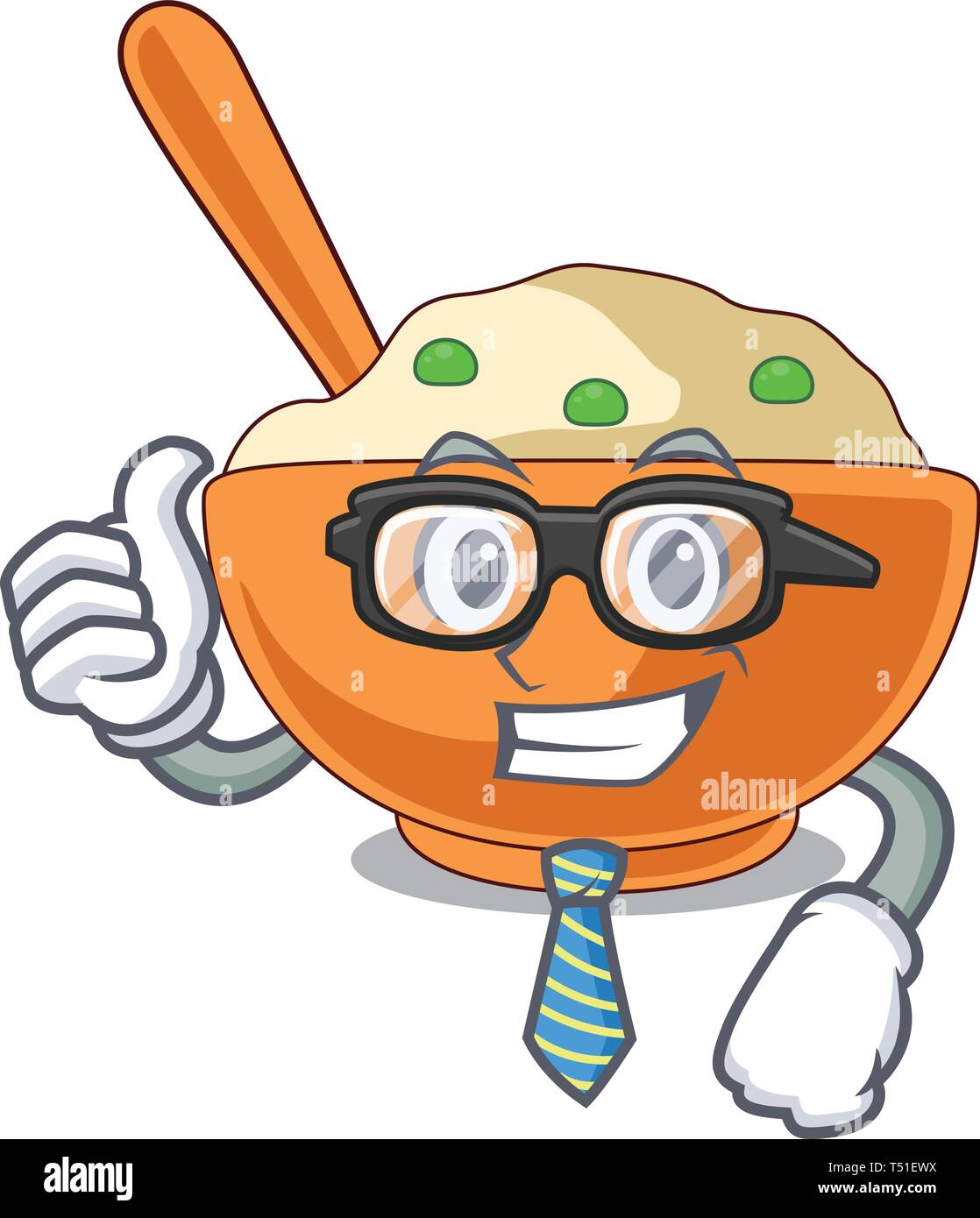 Businessman mashed potato isolated with the cartoon Stock Vector Image ...